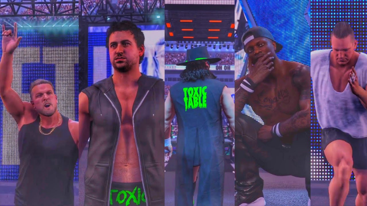 PAT McAfee, AJ Hawk, Boston Connor, Darius Butler and TY Schmit | WWE ...