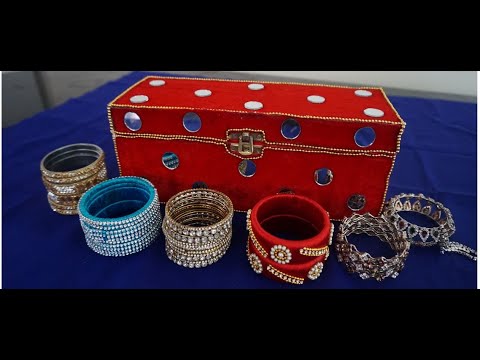 DIY Bangles and Jewellery storage|Reuse of cardboard/wooden box| Last ...