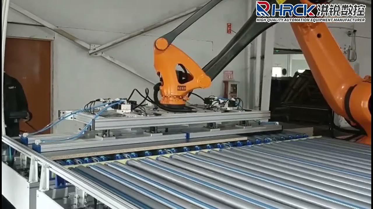 Double end sealing robot loading and unloading - YouTube