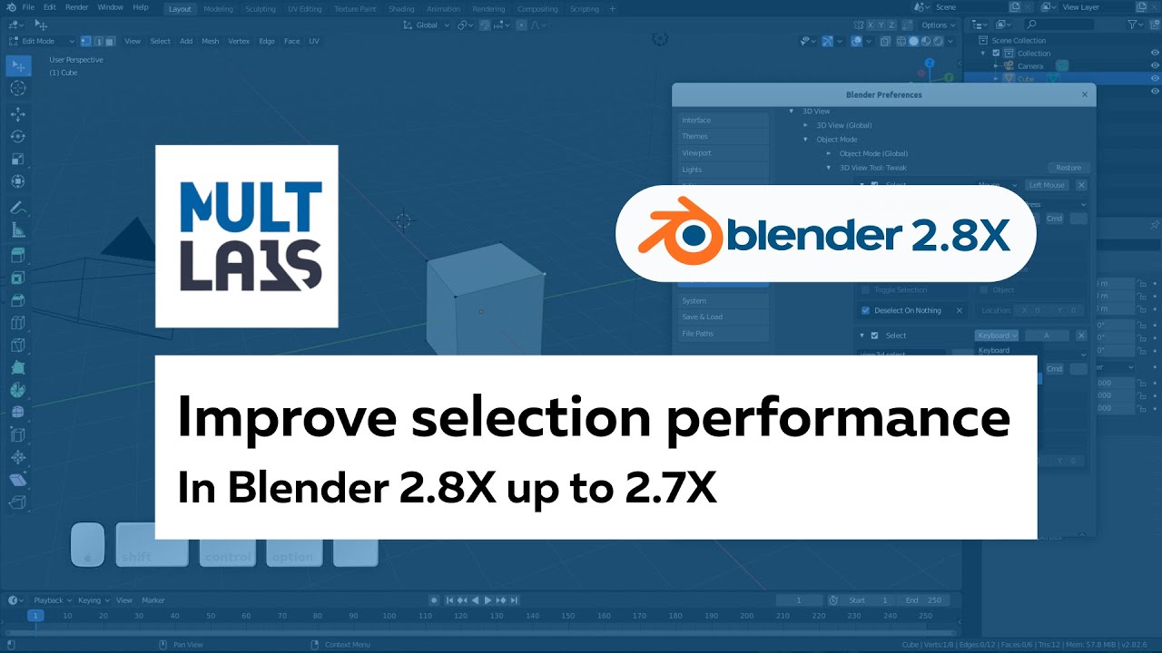 How to set up selection in blender 2.8X like in 2.7X - YouTube