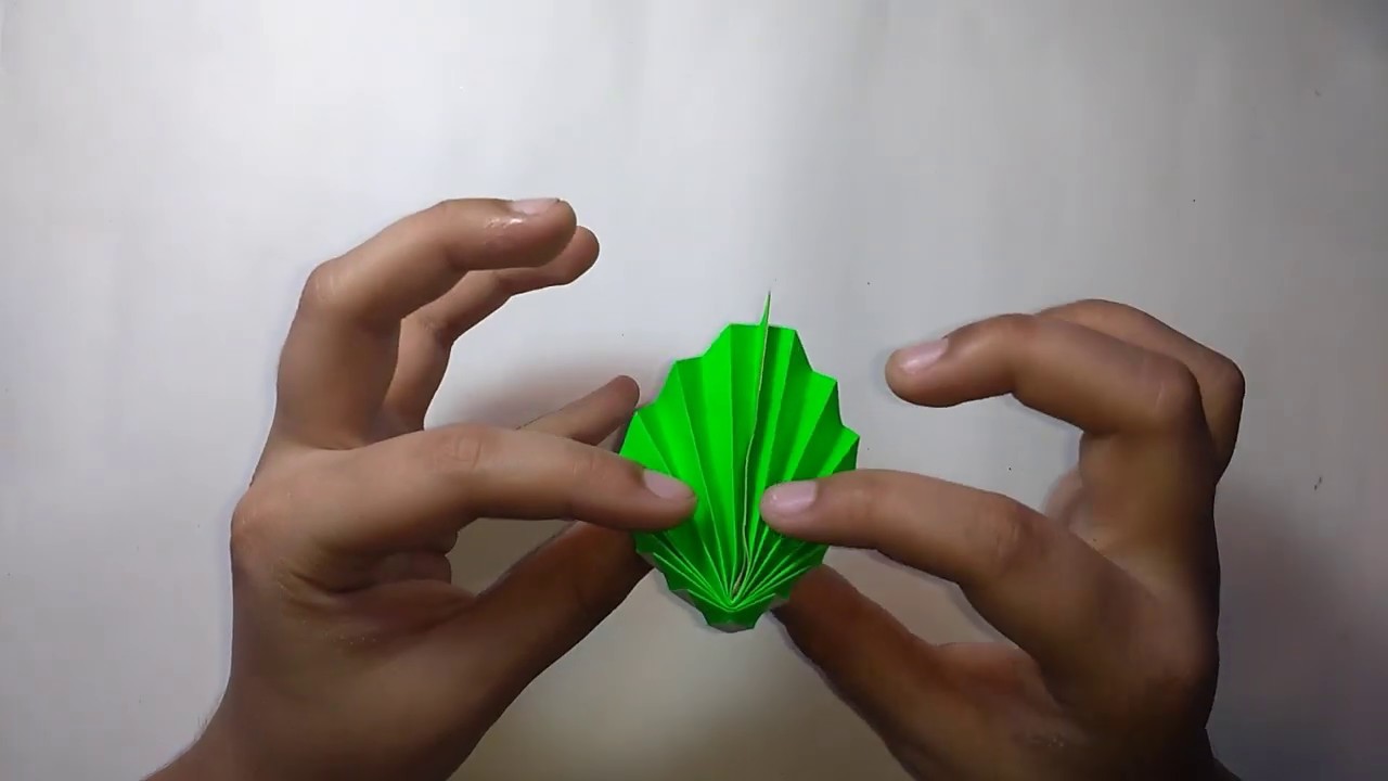 Origami Leaf - YouTube