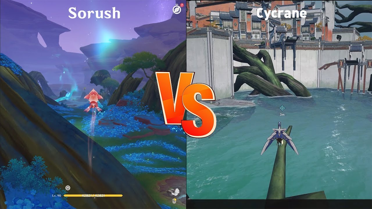 Genshin Impact Sorush Vs Honkai Star Rail Cycrane - YouTube