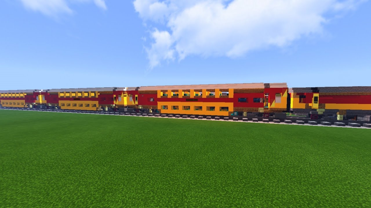Minecraft Indian LHB AC Double Decker Express Train Cars Tutorial - YouTube