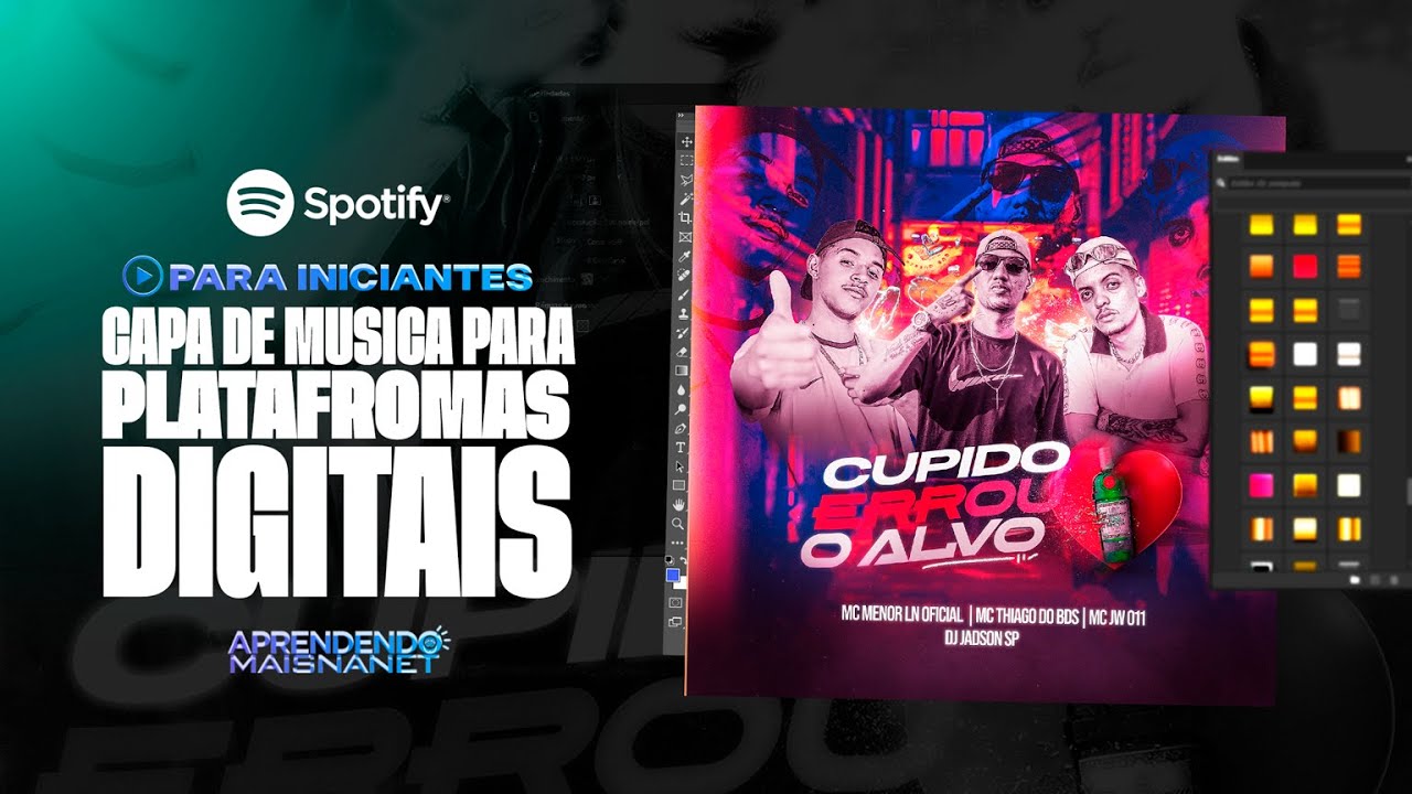 COMO FAZER CAPA DE MUSICA PROFISSIONAL PARA O SPOTIFY ( PHOTOSHOP ...