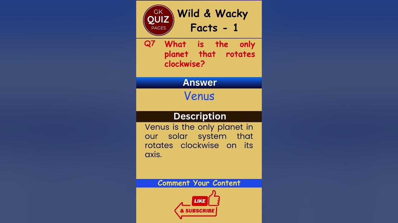 Do You Know Facts about Wild & Wacky Facts Short Quiz 1 #gkquiz #upsc # ...