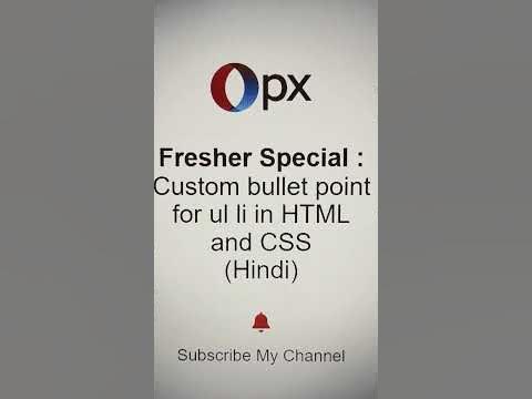 custom bullet point for ul li in HTML and CSS #html #htmltutorial #html5 #css #css3 # ...