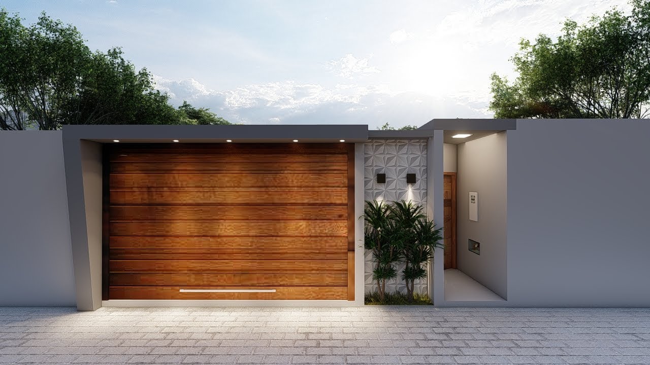 Projeto Fachada/Gradil Casa Residencial com 70m² lote 7x22 - YouTube