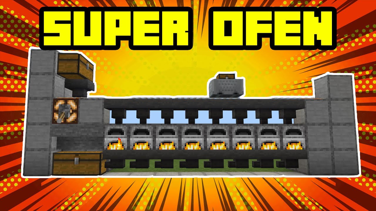 Minecraft Bedrock Automatischer Ofen - YouTube