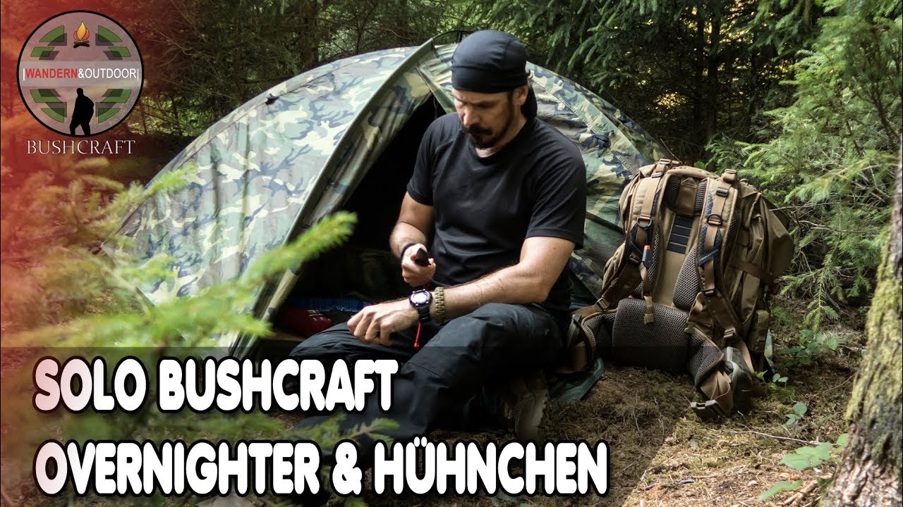 Solo Bushcraft-Overnighter und Huhn - YouTube