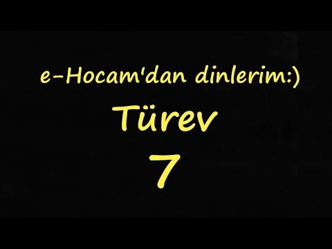 Türev 7- Bileşke fonksiyonun türevi e-Hocamdan dinlerim:)