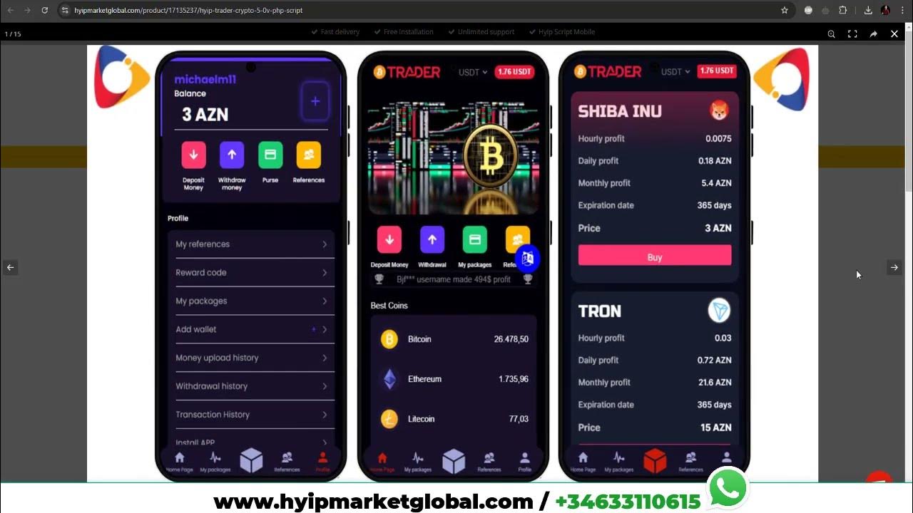 Hyip TRADER CRYPTO 5 0V Php Script install demo tutorial - YouTube