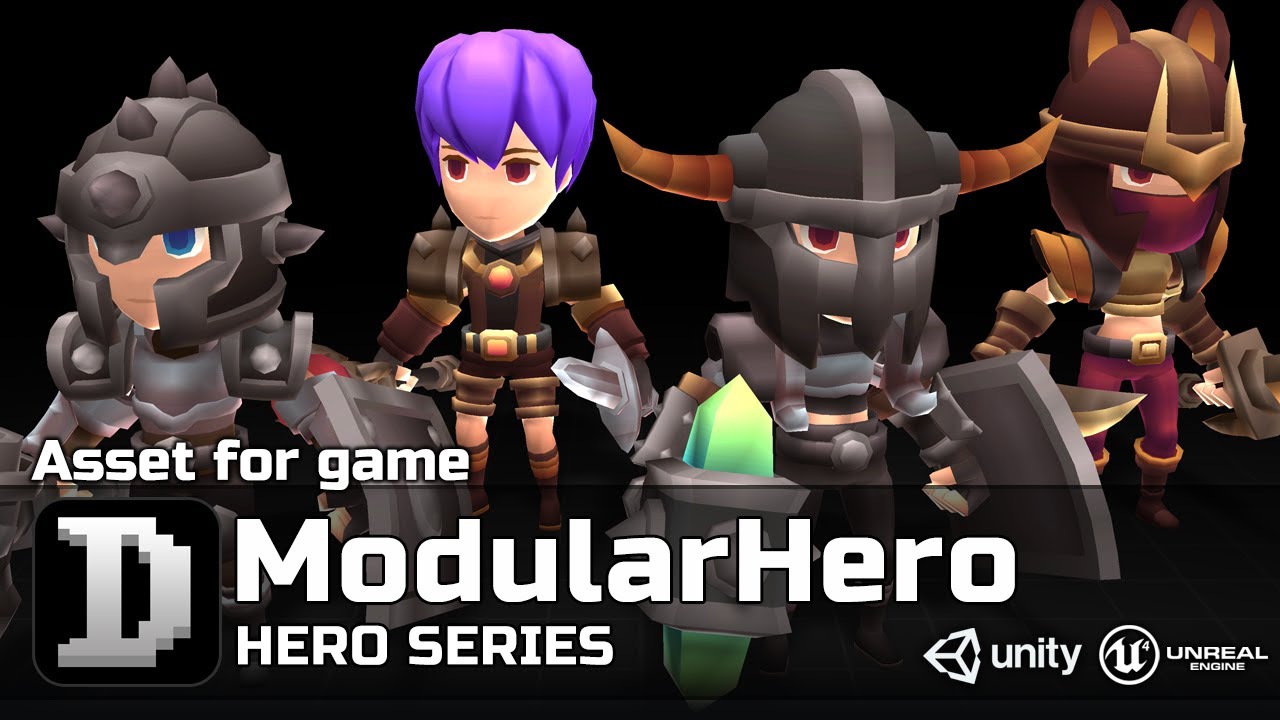 Hero Series - ModularHero | 3D | For UE/Unity | Game Ready - YouTube