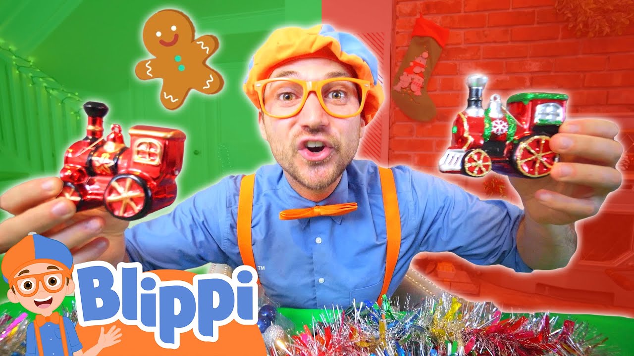 Red vs Green - Blippi Decorates the Christmas Tree | Blippi & Meekah ...