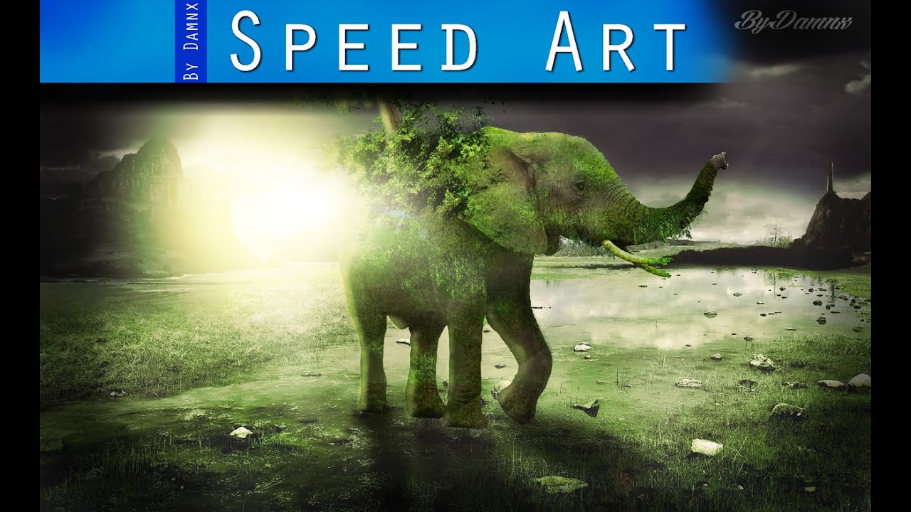 Last elephant - Photo Manipulation | Speed Art | By Damnx - YouTube