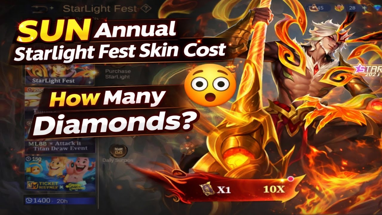 Sun annual starlight fest skin is too cheap🤫 | How Many Diamonds for ...