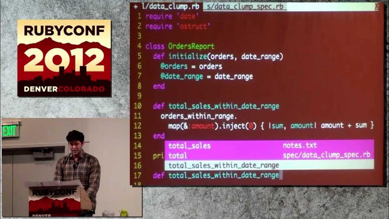 Ruby Conf 12 - Refactoring from Good to Great by Ben Orenstein - YouTube