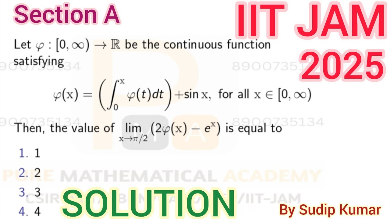 IIT JAM 2025 Mathematics Solution | IIT JAM 2025 Maths Section A | Q.No ...
