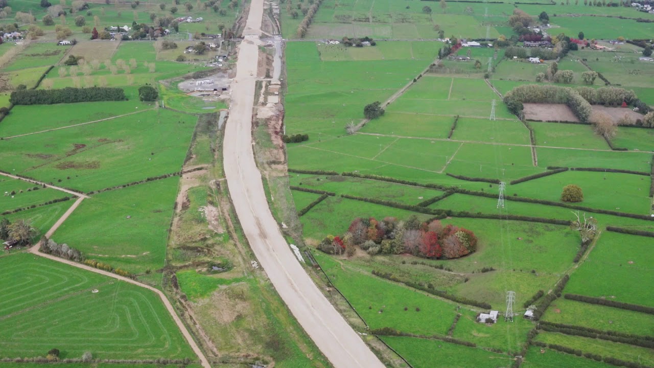 Hamilton section of the Waikato Expressway aerial flyover - May 2019 ...