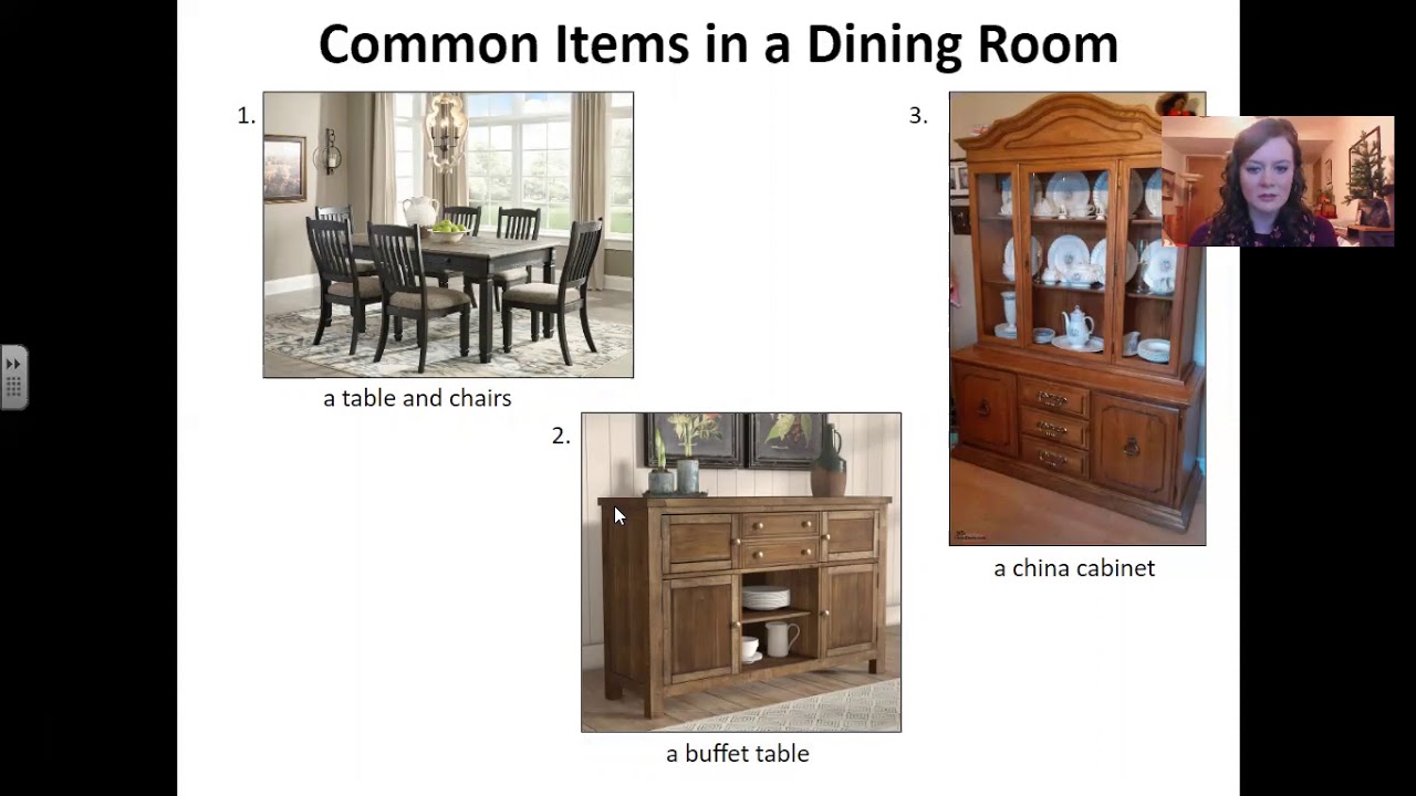 ESL Housing/Home: Rooms in the Home - Dining Room - YouTube
