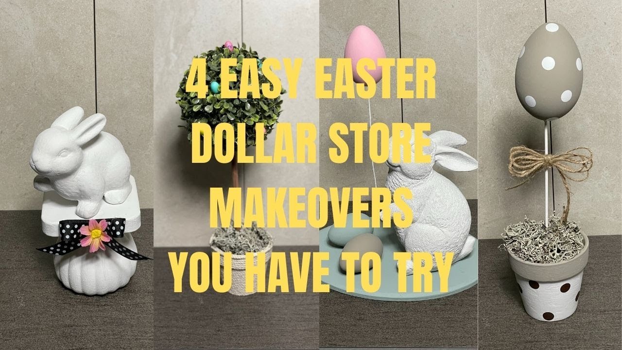 4 Easy Easter Dollar Store Makeovers - YouTube