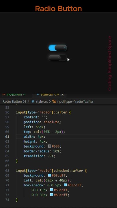 Radio Button Design. #css #html #javascript #tutorial #project #shorts - YouTube