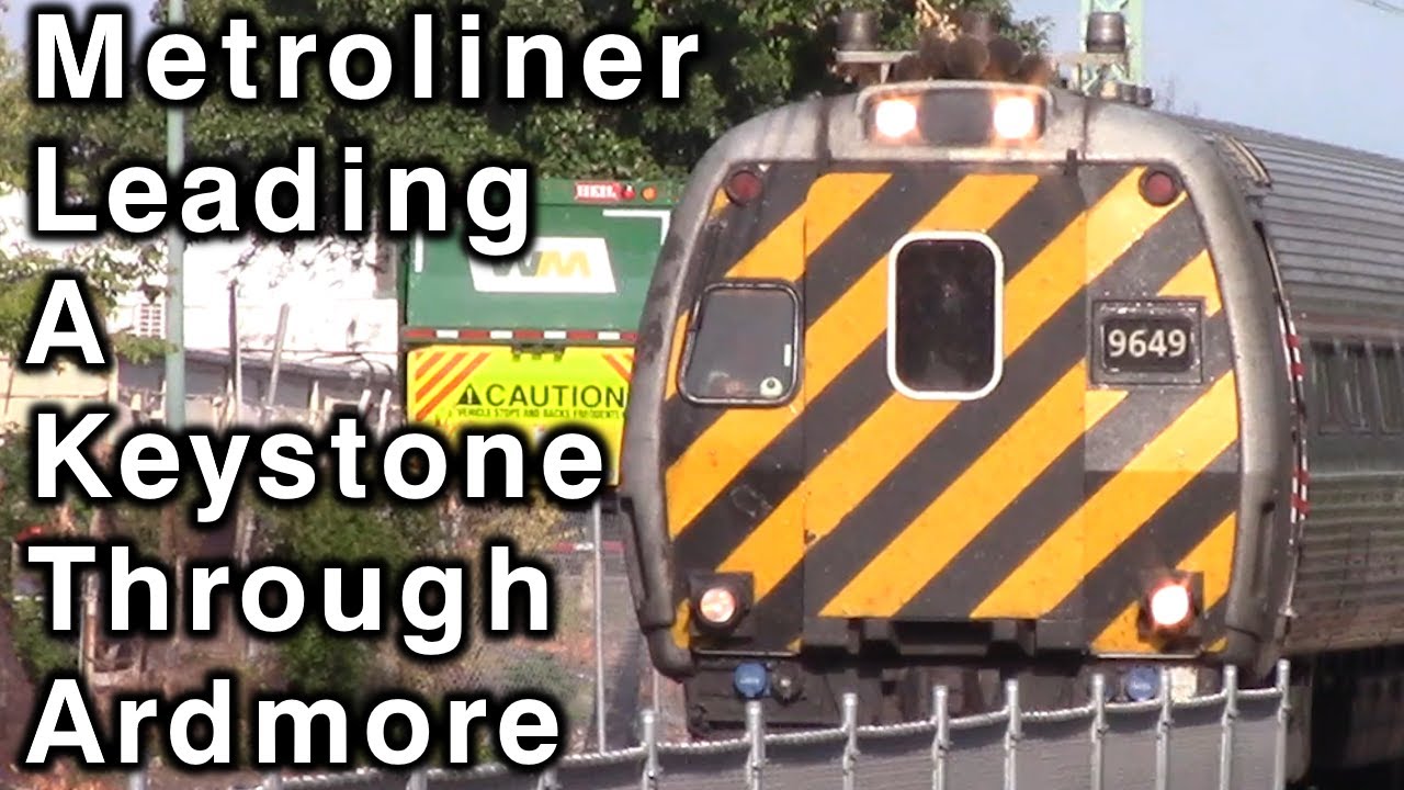 Amtrak Keystone 644 through Ardmore w/ Horn - YouTube