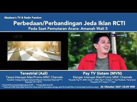 RCTI & MVN HD - Perbandingan/Jeda Iklan pada saat Amanah Wali 5 (26 Oktober 2021)