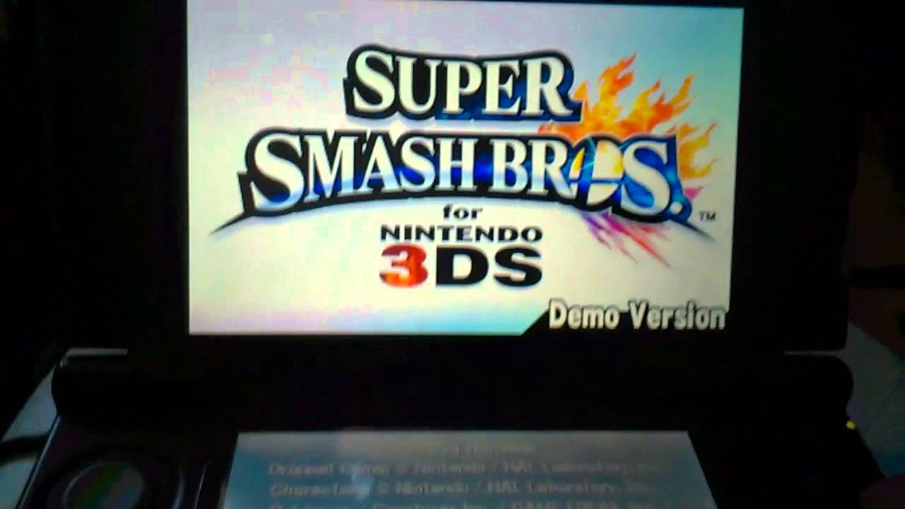 Super Smash Bros 3DS Demo intro and menu - YouTube