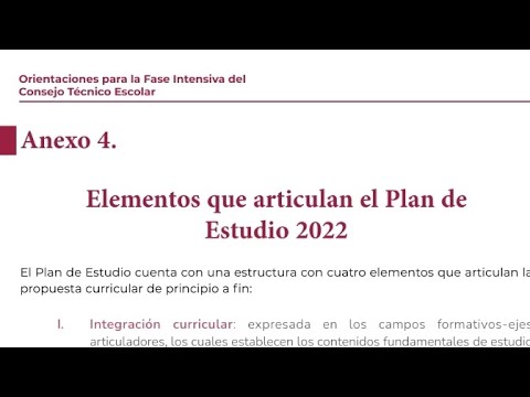 Audio. Anexo 4. Elementos que articulan el Plan de Estudio 2022 - YouTube