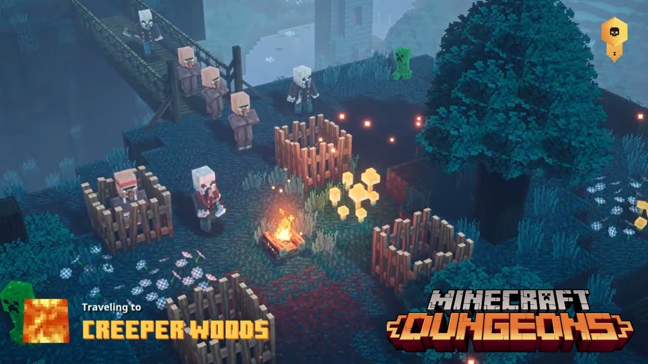 *New* MINECRAFT DUNGEONS! - Creeper Woods - UNIQUE Diamond Pickaxe ...
