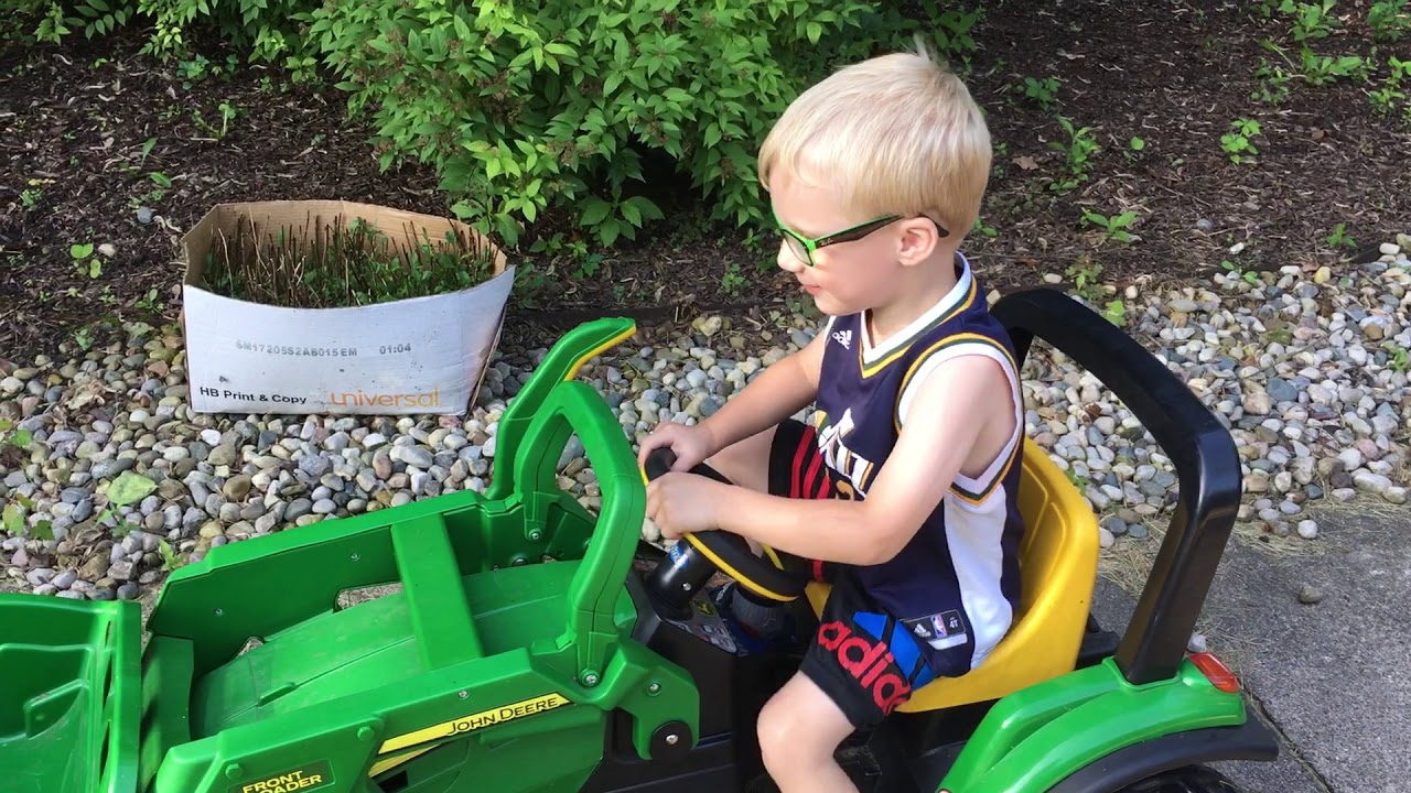 Dean driving the red car, While Cliff drives his tractor - YouTube