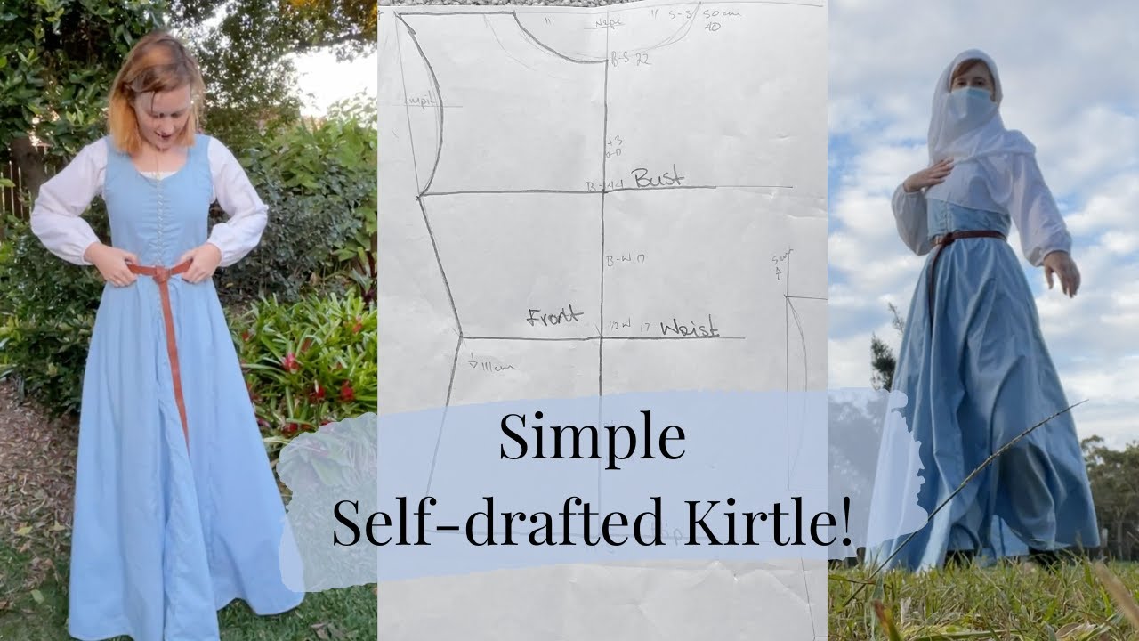 Medieval Outfit Construction - With No Pattern! - YouTube