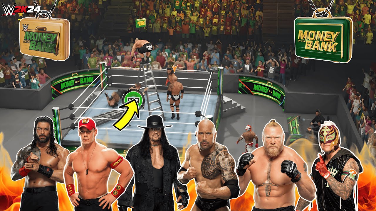 FATAL 6 WAY MATCH FOR MONEY IN THE BANK BRIEFCASE | MONEY IN THE BANK ...