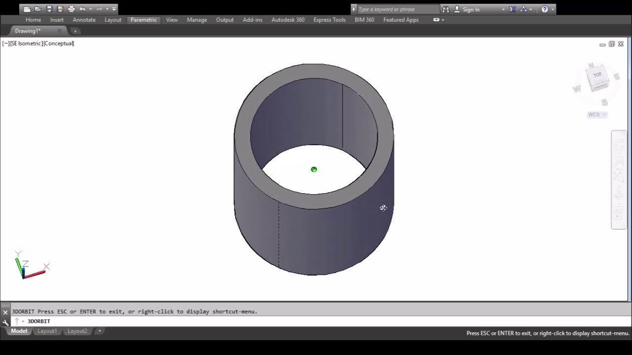 AutoCAD: Cylinder - YouTube