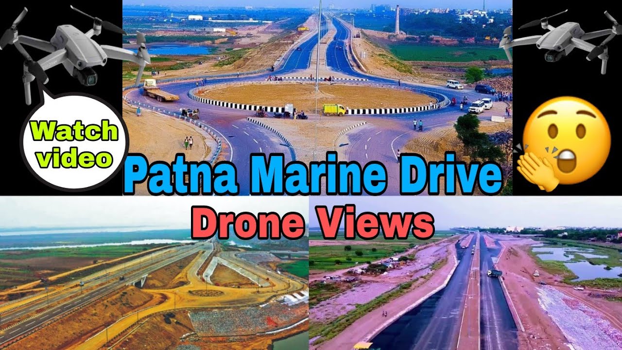 PATNA MARINE DRIVE (DRONE VIEW ) BEAUTIFUL PLACE FOR RIVER FONT ...