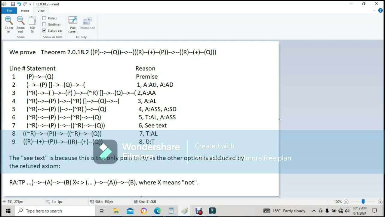 Proof of Axioms of Propositional Logic IV - YouTube