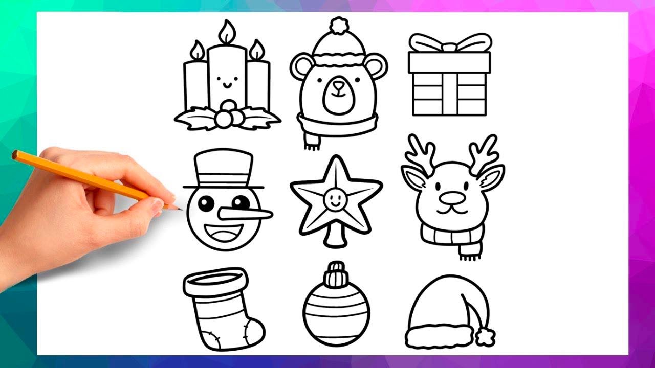 Desene De CRACIUN 🎄 Cum se Deseneaza Desene de Craciun Usor Pas cu Pas ...