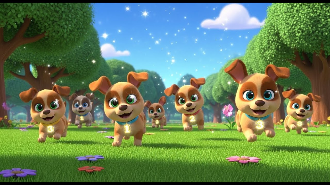 Counting Puppies in the Park 🐶🌳🔢 | Numbers Song for Kids | Learn to ...