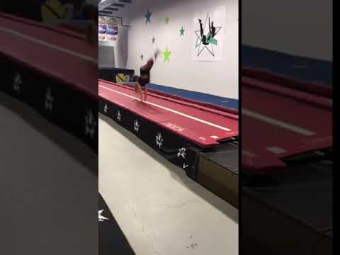 Power hurdle round off whip back to a full twist connection - YouTube