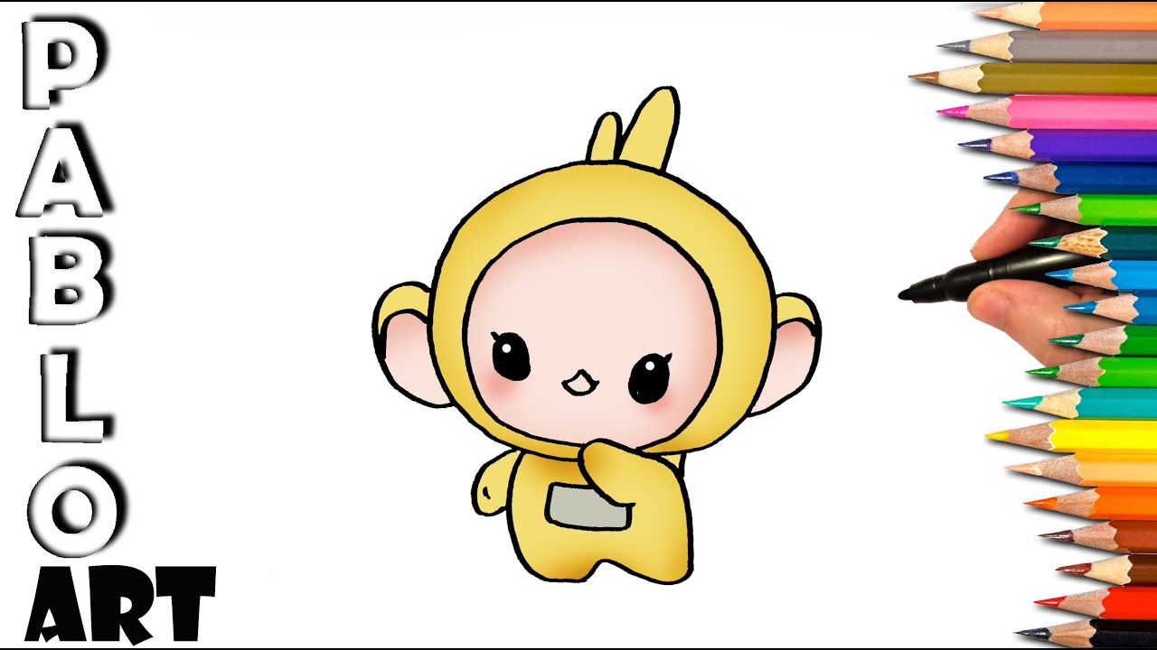 How to draw baby Laa Laa from Teletubbies | Learn to Draw step by step ...