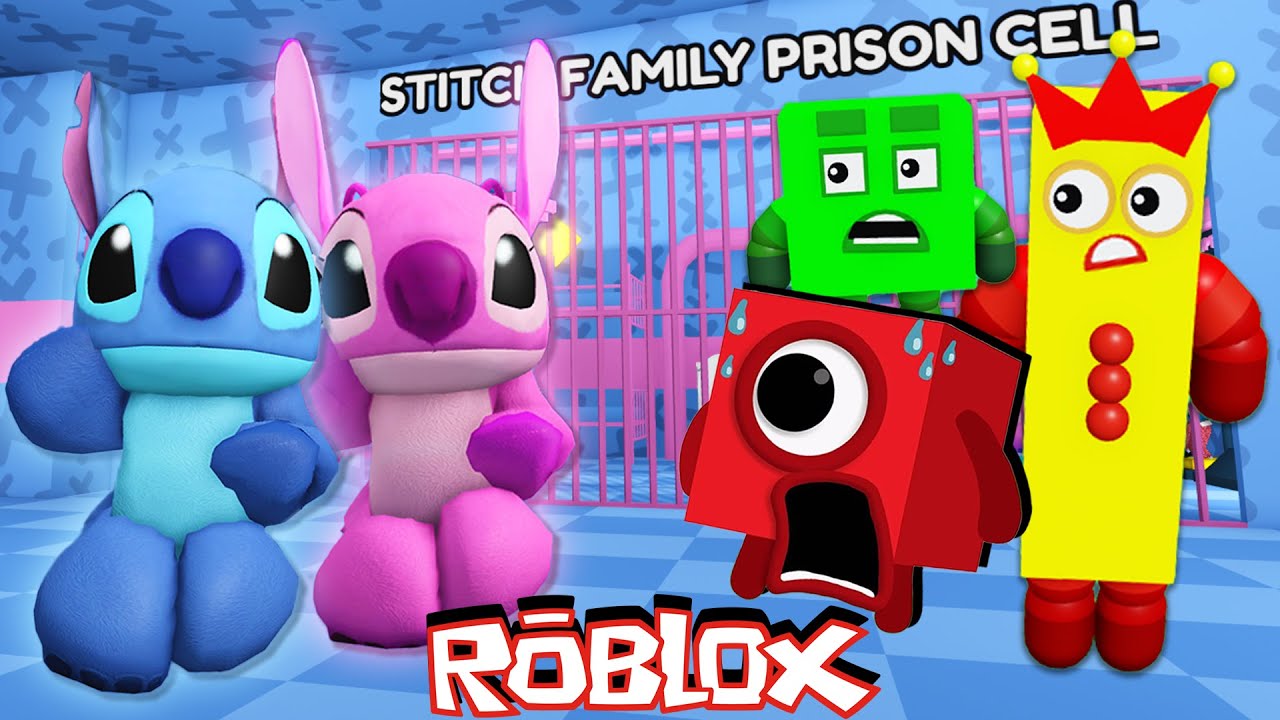 Numberblocks ESCAPE STITCH FAMILY'S PRISON in Roblox - YouTube