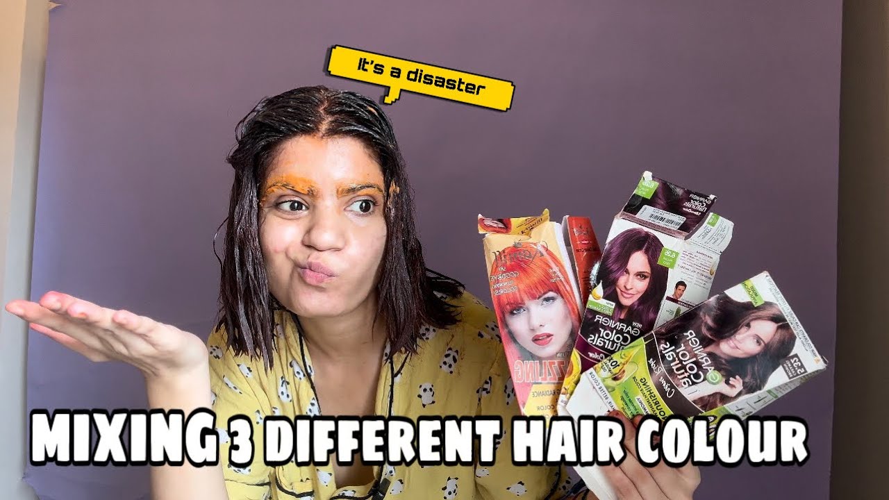 MIXING 3 different HAIR COLOUR , ITS A MESS |NIBHA| - YouTube