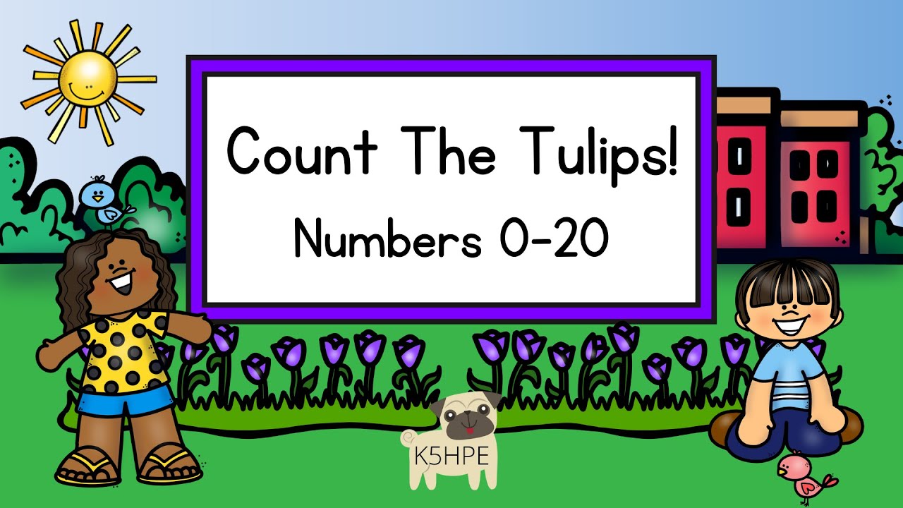 Count The Tulips Numbers 0-20, Spring Counting, Early Math, Virtual ...