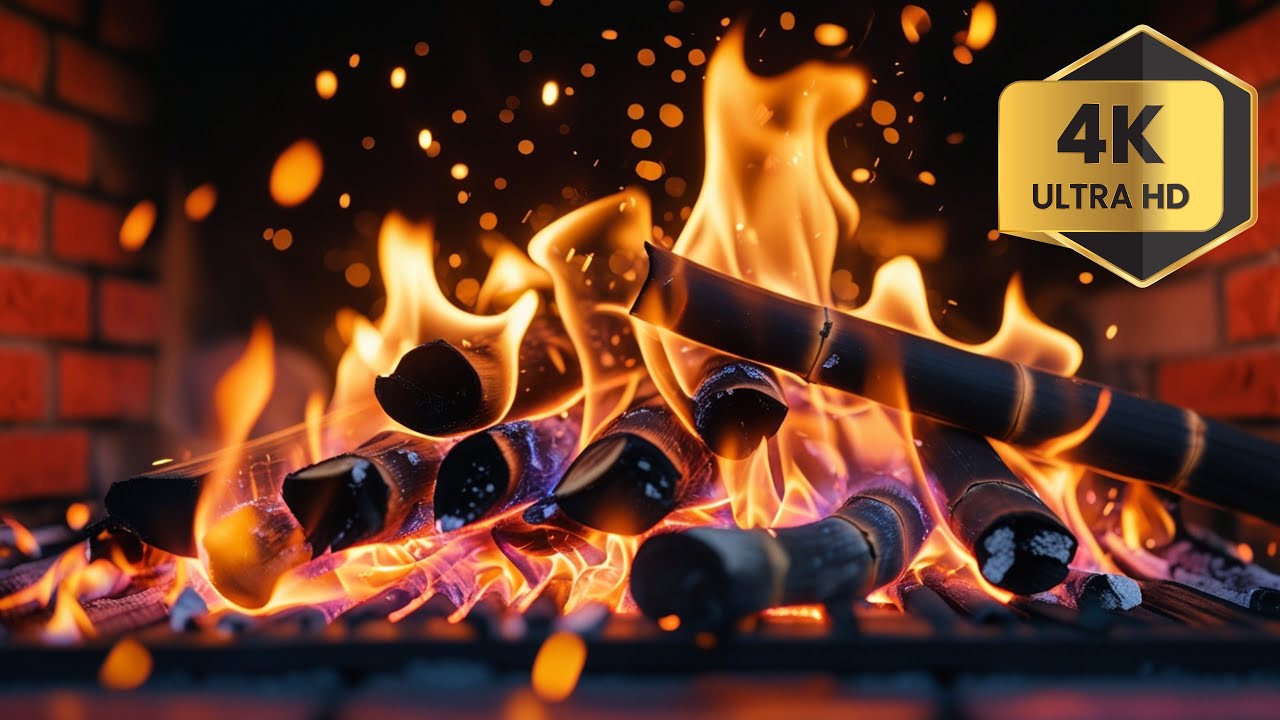 🌿 12-Hour Bamboo Fire Ambience for Ultimate Relaxation – Rainfall ...