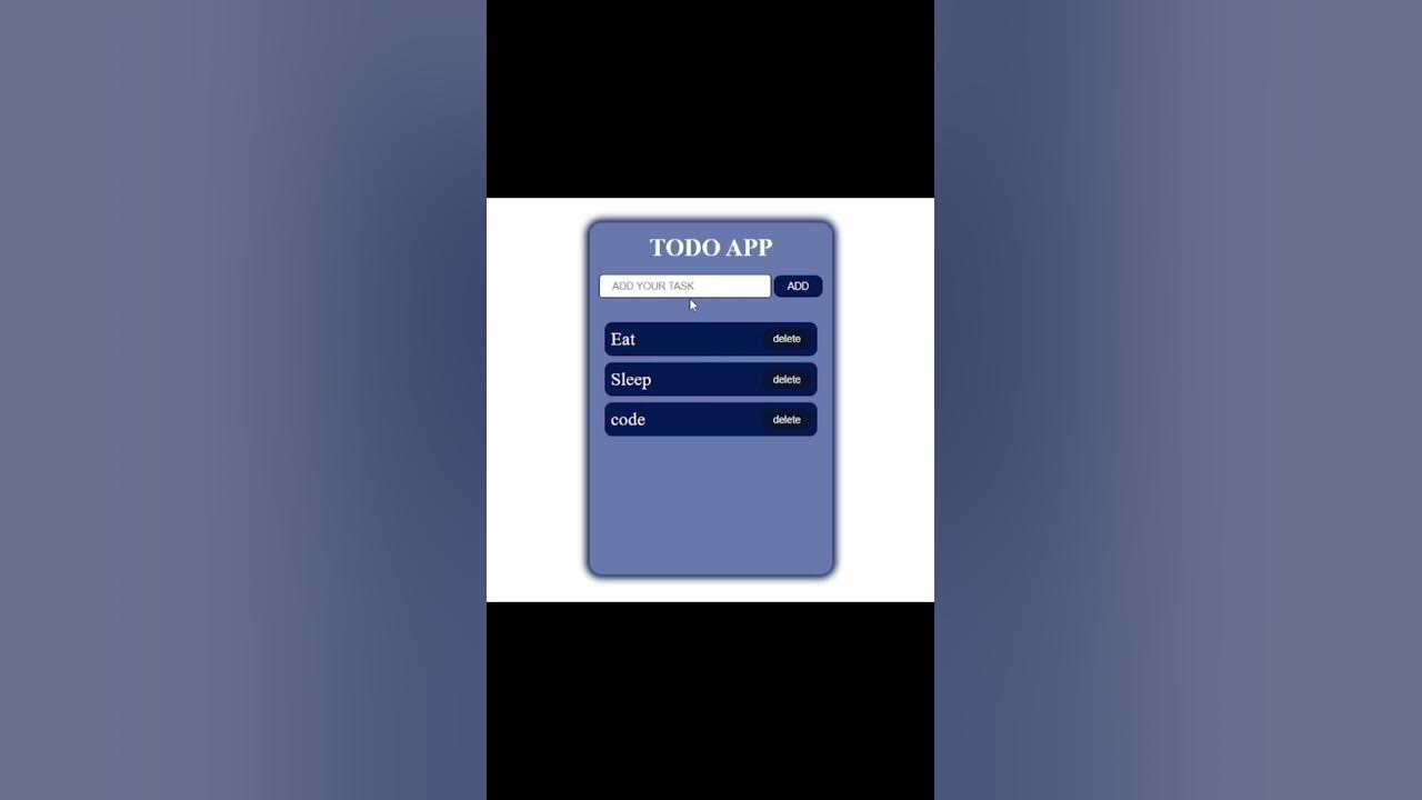 Todo Appwebdevelopment Html Css Coding Javascript Frontenddeveloper