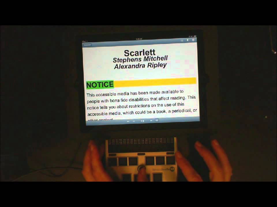 iPad, Braille display with read2go -refreshabraille demo, but any will ...