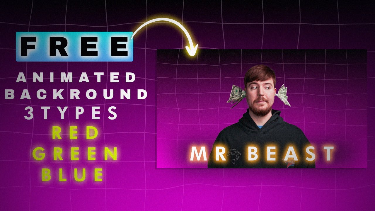 4k wave animated blue backround |mr beast style| copyright free - YouTube