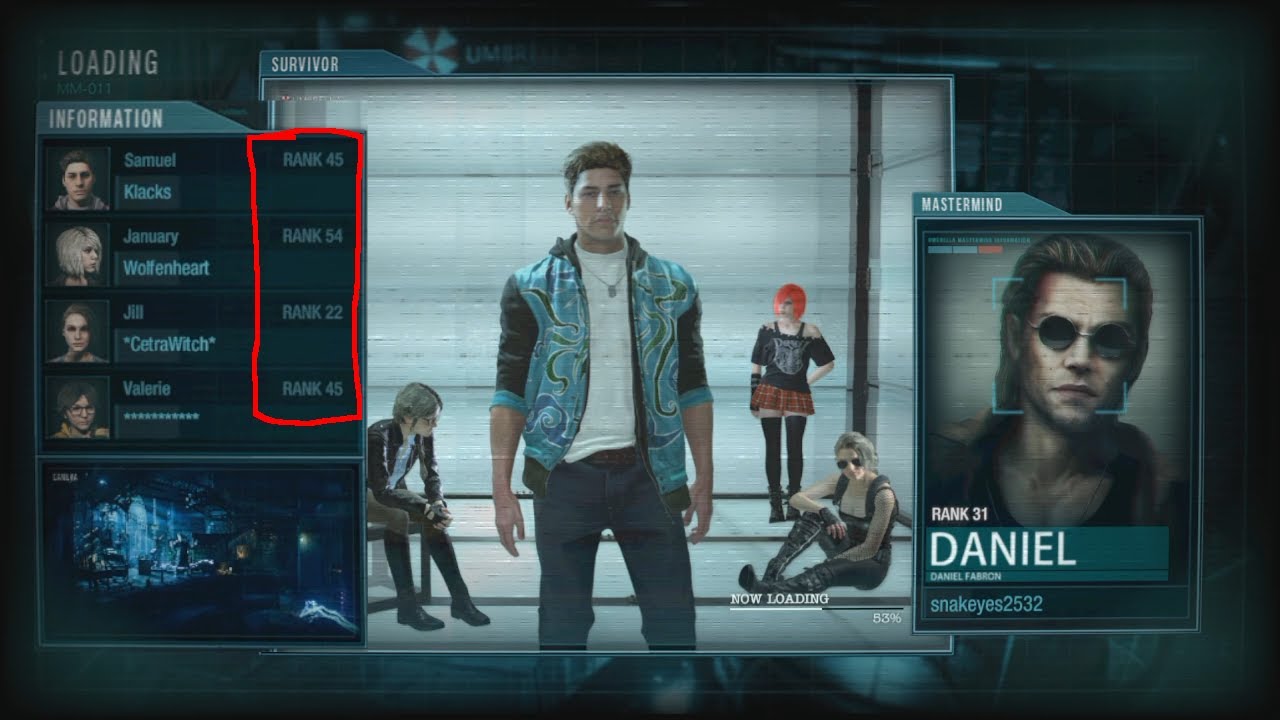 Resident Evil Resistance Daniel vs High Ranked Survivor Team - YouTube