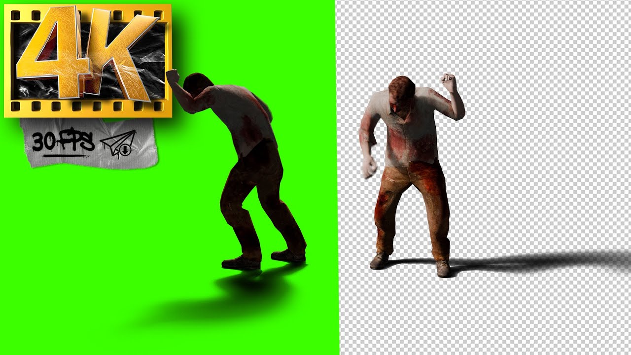 Zombie Door Attack - Green Screen | Footage 4K - YouTube