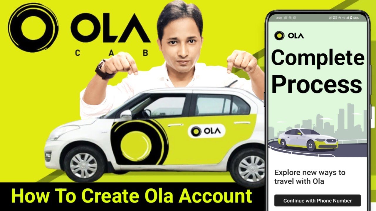 Ola Me New Account Kaise Banaye 2024 | How to Book OLA Cab | Step By ...